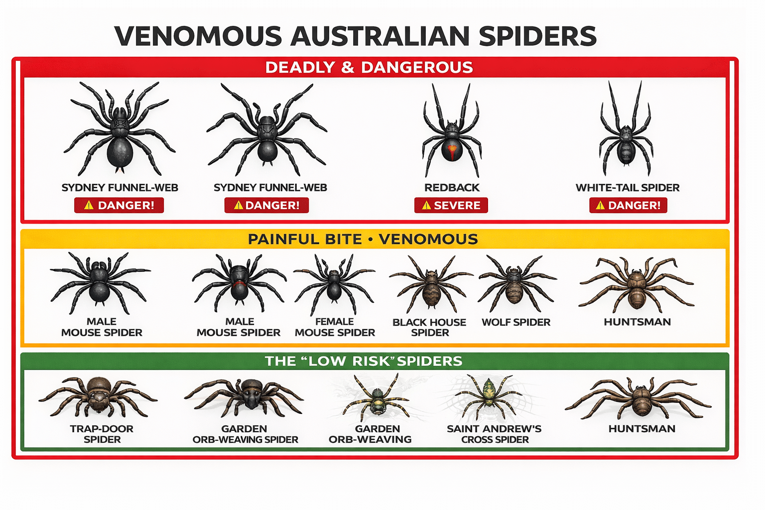 Australian Spider Bite & Bite First Aid Guide – Identification ...